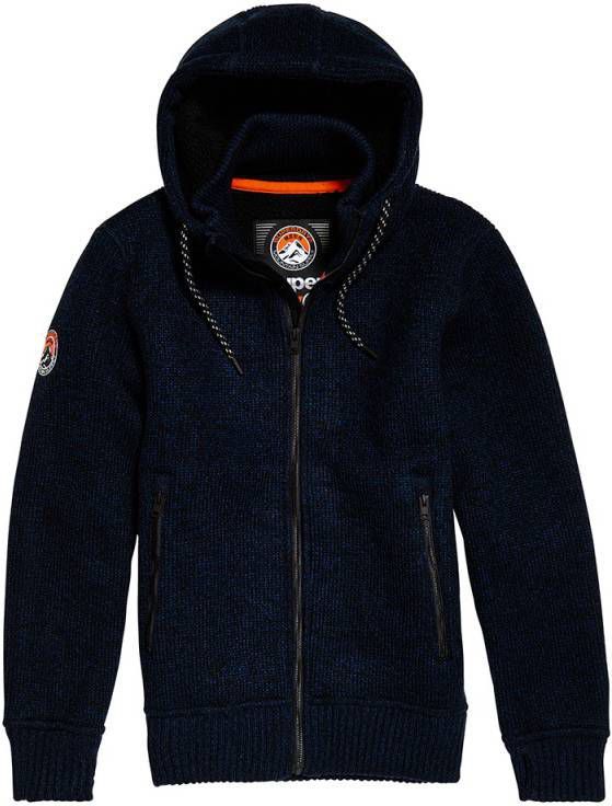 Vest Wol Gebreid met Teddy Voering Navy (M2000001A R6B ...